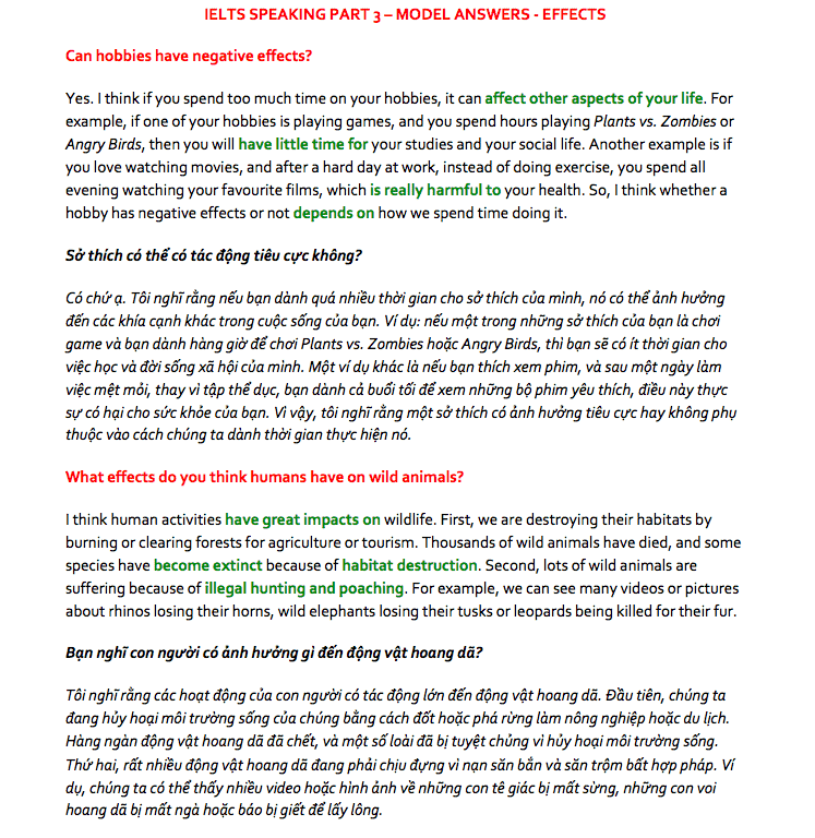 Speaking Part 3 - IELTS Nguyễn Huyền